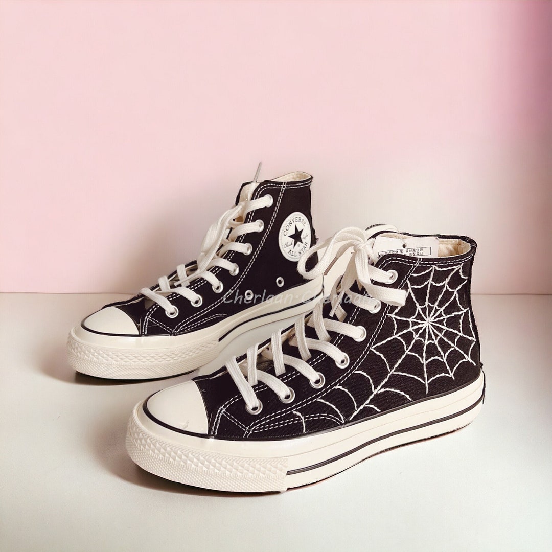 Personalize Embroidered Spider Web Shoes Chuck Taylor Embroidered No ...