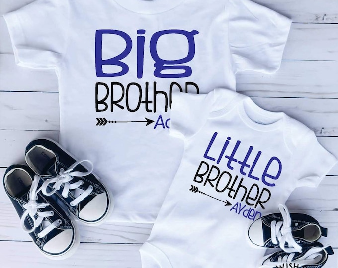 Big Brother Little Brother Matching Shirt Set, Big Brother and Little ...