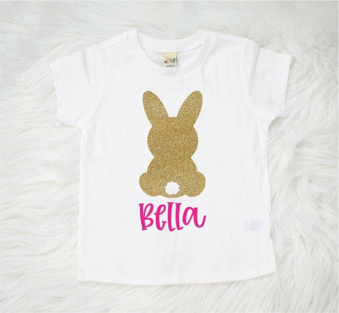 Girls Easter Shirt, Glitter Easter Bunny Shirt, First Easter Little ...