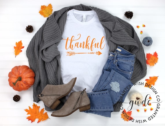 Thankful Tshirt Thanksgiving Tshirt Thankful Shirts for - Etsy