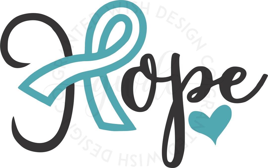 Hope Awareness Ribbon Decal - Etsy