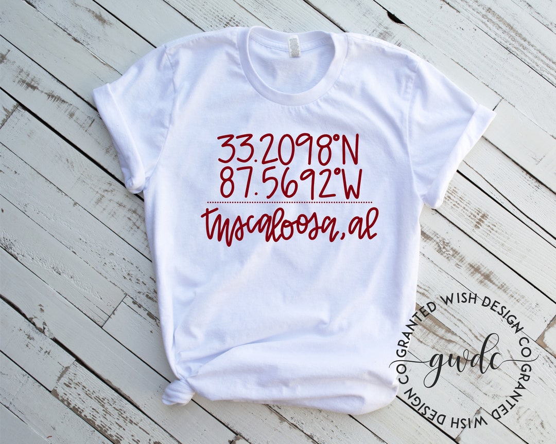 Tuscaloosa Coordinates Tshirt, Alabama Crimson Tide, Kids Alabama ...