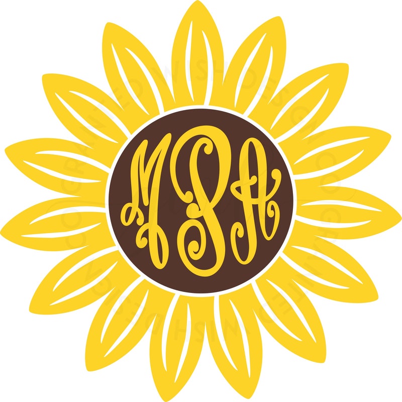 Sunflower Monogram - Etsy
