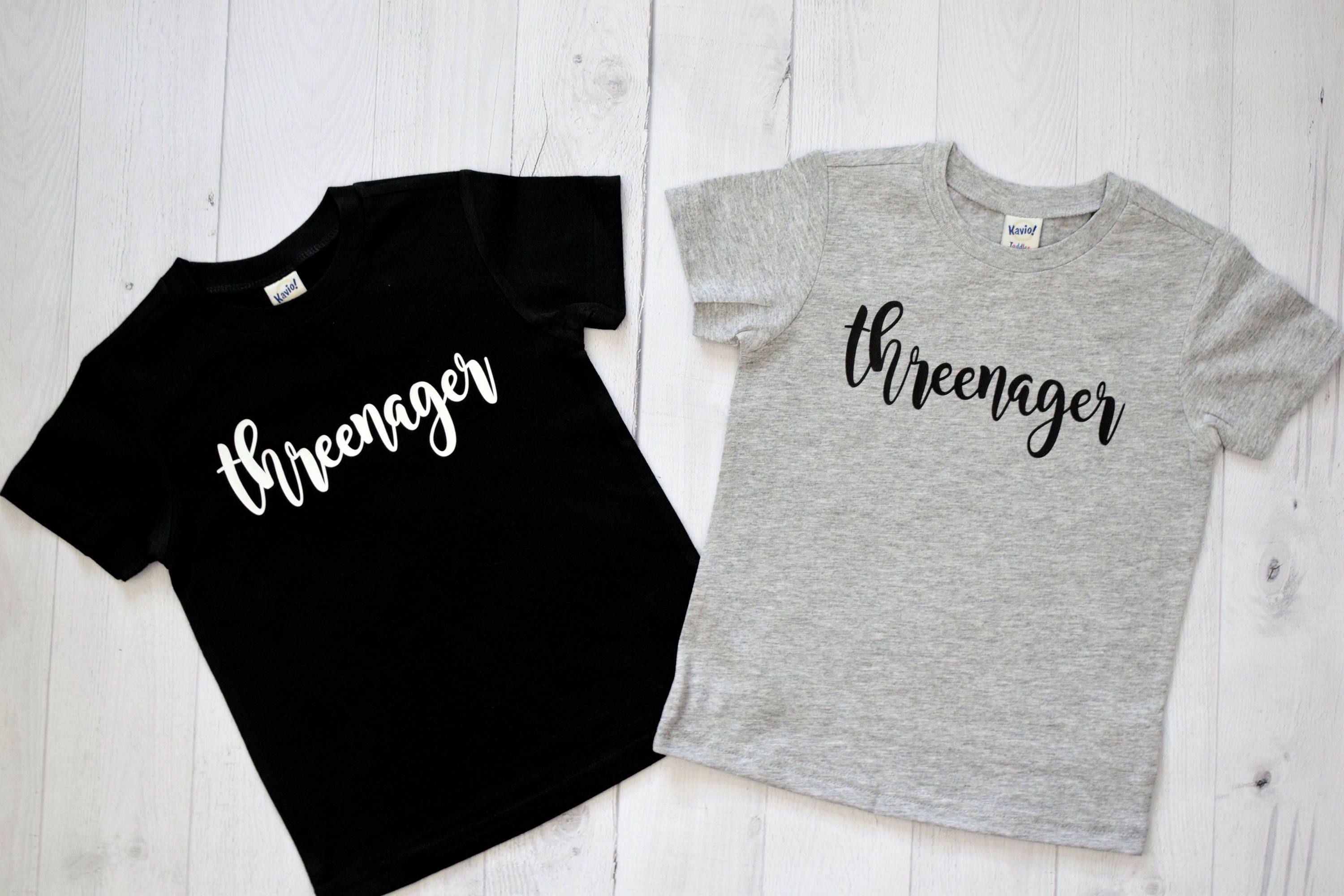 Threenager Girls 3rd Birthday T-shirt, 3rd Birthday Girls, Shirts for 3 ...