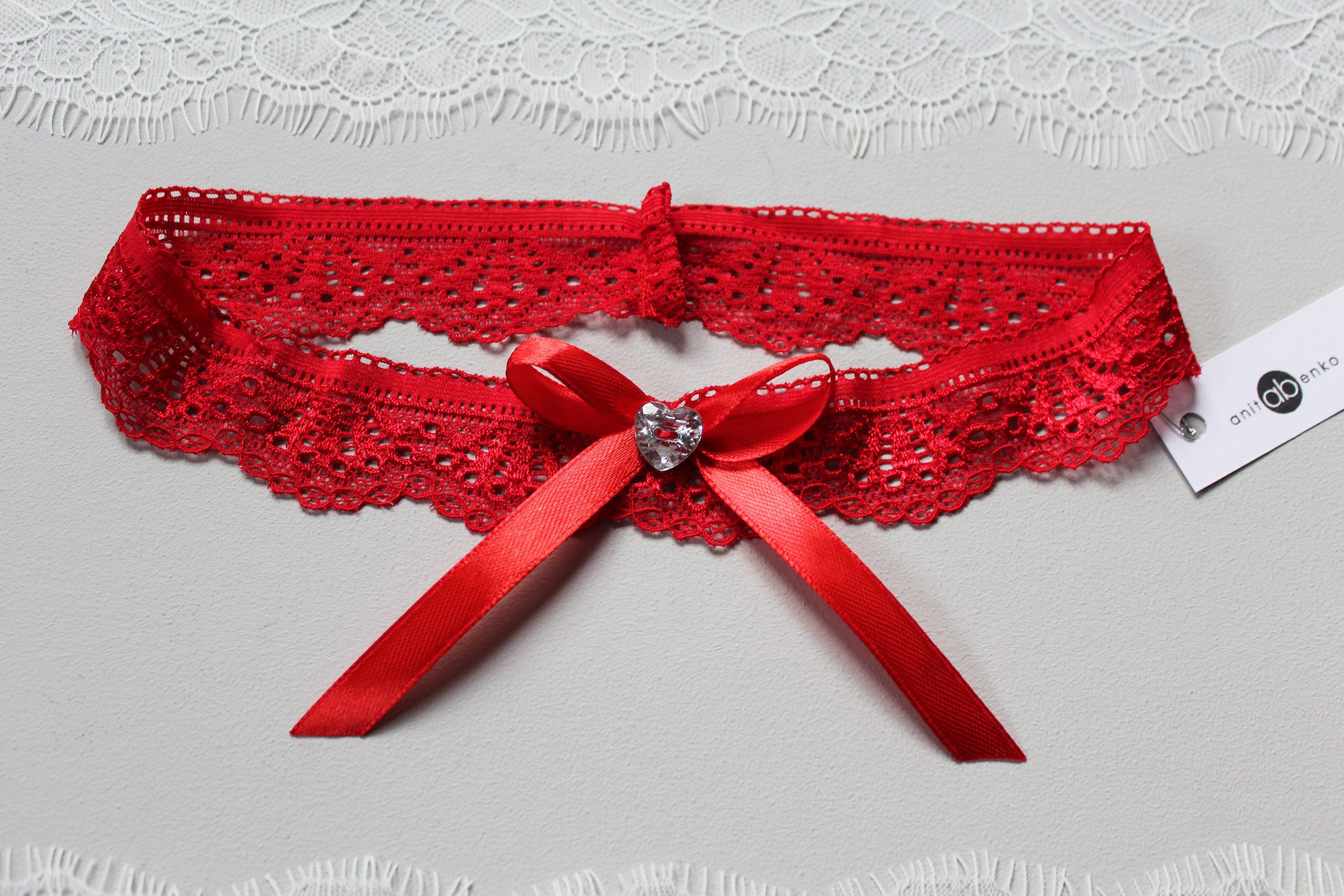 Red Garter Red Lace Garter Red Romantic Garter Romantic - Etsy