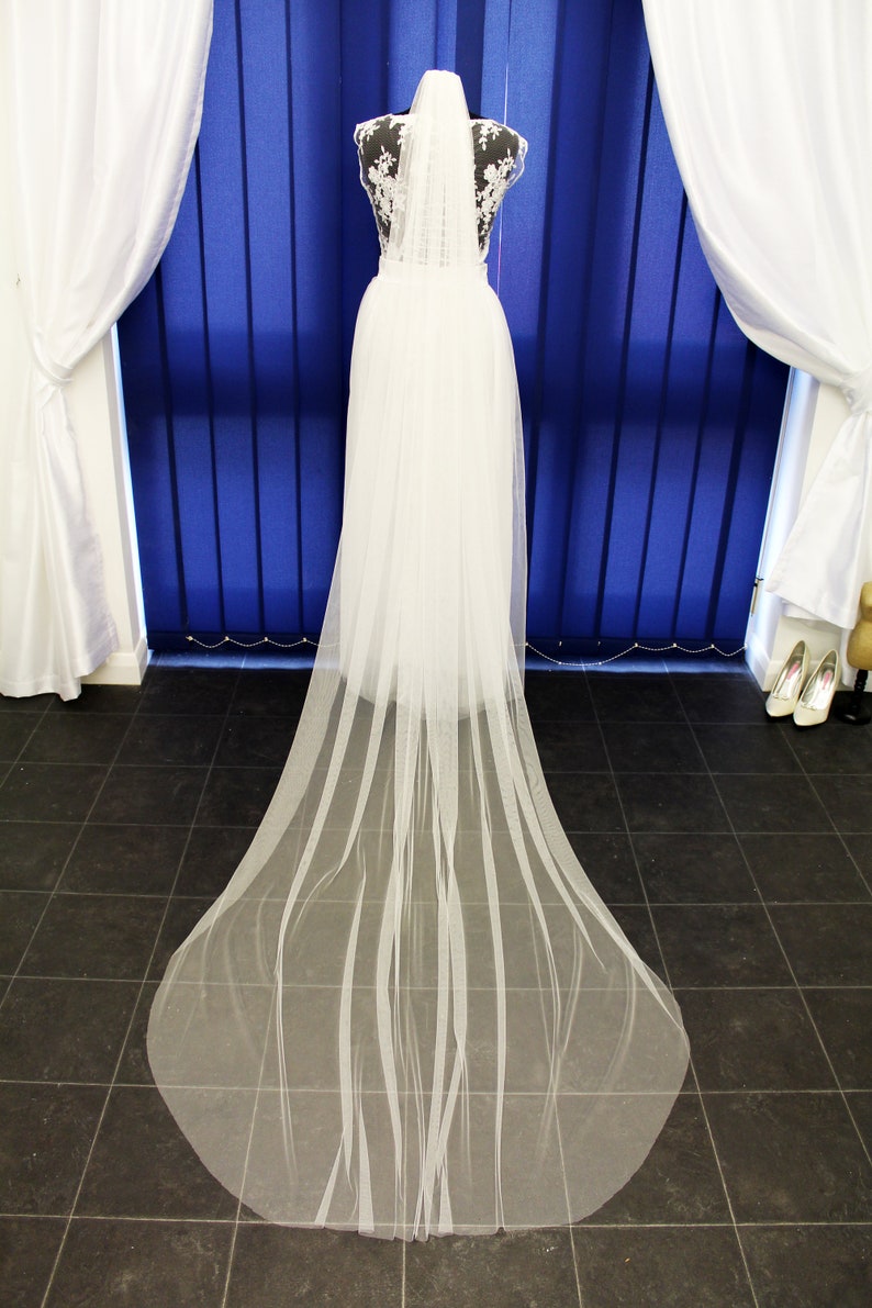 Ivory Long Wedding Veil Plain Ivory Veil Wedding Dress Veil - Etsy