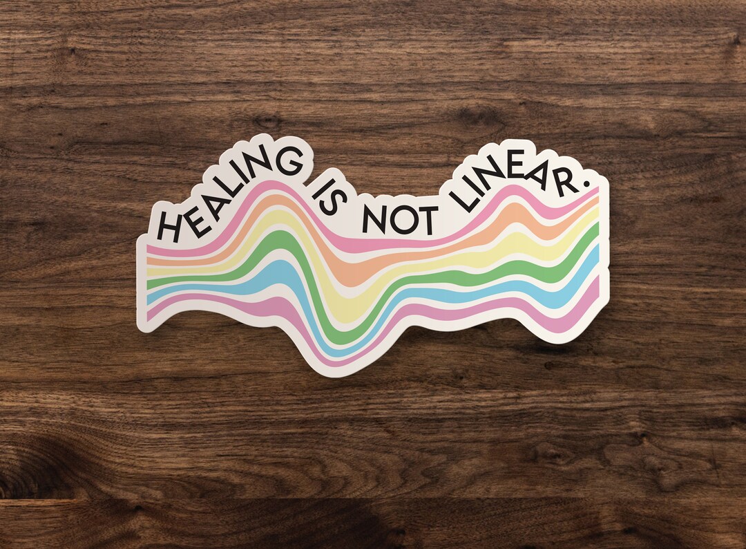 Healing is Not Linear | Trendy Car, Laptop Vinyl Sticker 3" 5" 7" or 9 ...
