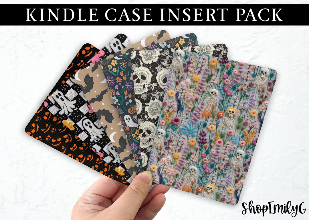 Dark Halloween Kindle Case Insert 6 Pack | Aesthetic Kindle Inserts for ...