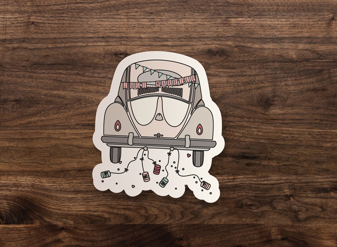 Just Married Car Sticker // Wedding Sticker // Bride Sticker ...