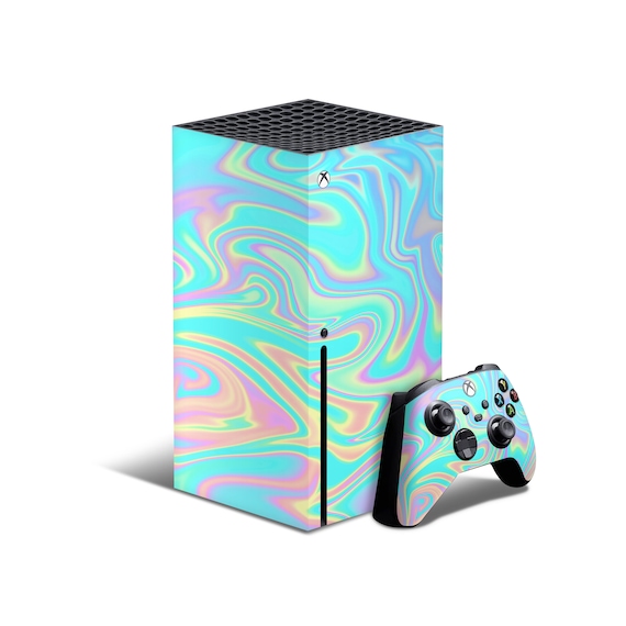 Xbox Series X Skin // Rainbow Opal Iridescent // Best Selling | Etsy