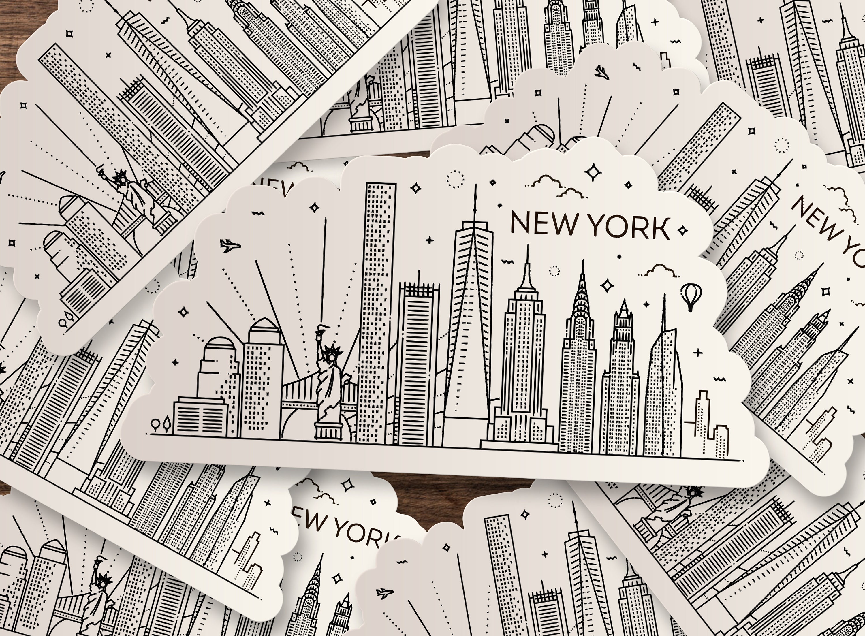 New York City Skyline Sticker NYC Skyline Die-cut Window - Etsy