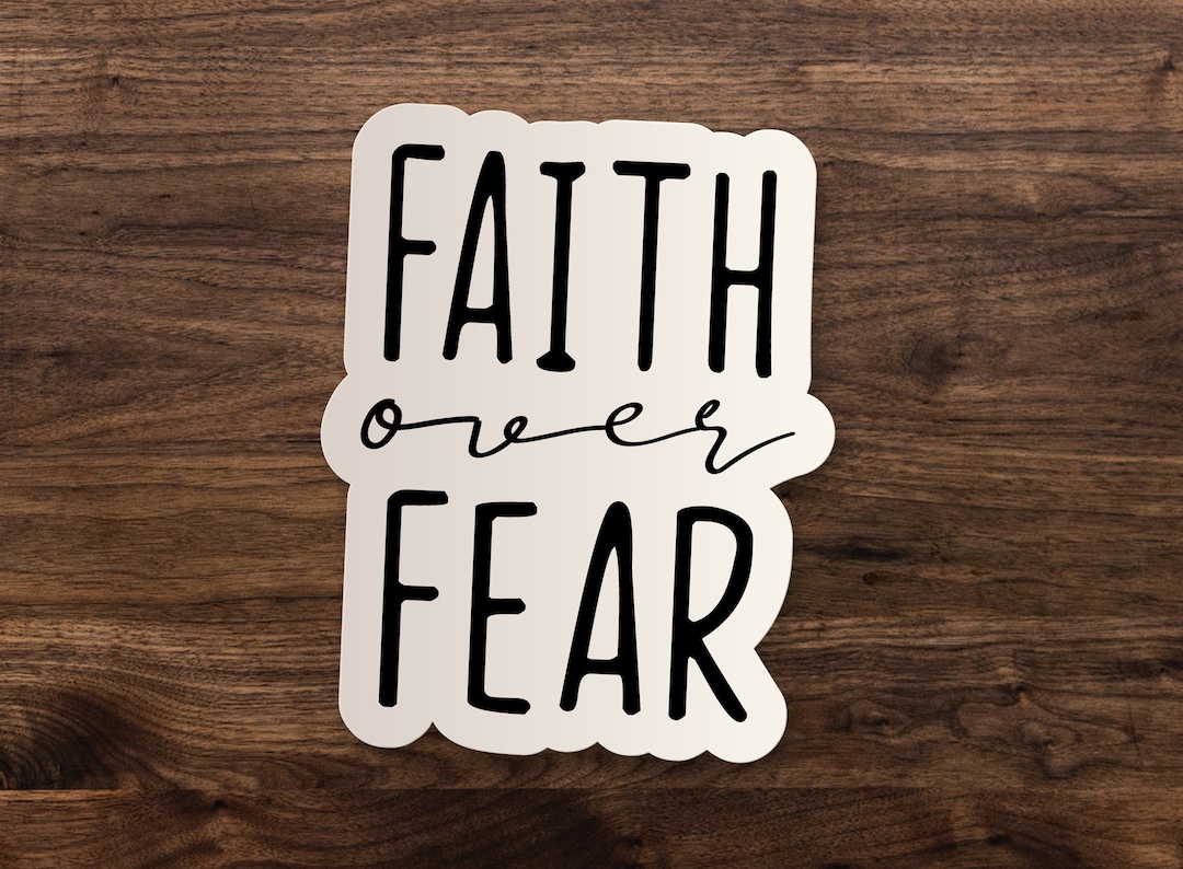 Faith Over Fear Sticker // Christian Sticker // Laptop, Water Bottle ...