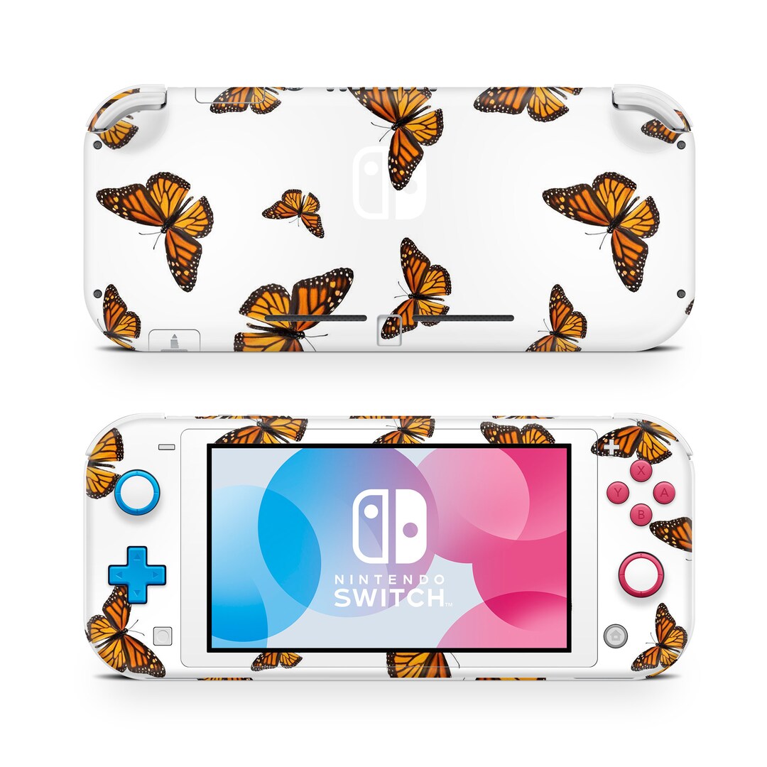 Nintendo Switch Lite Skin // Orange Monarch Butterflies Design // High ...