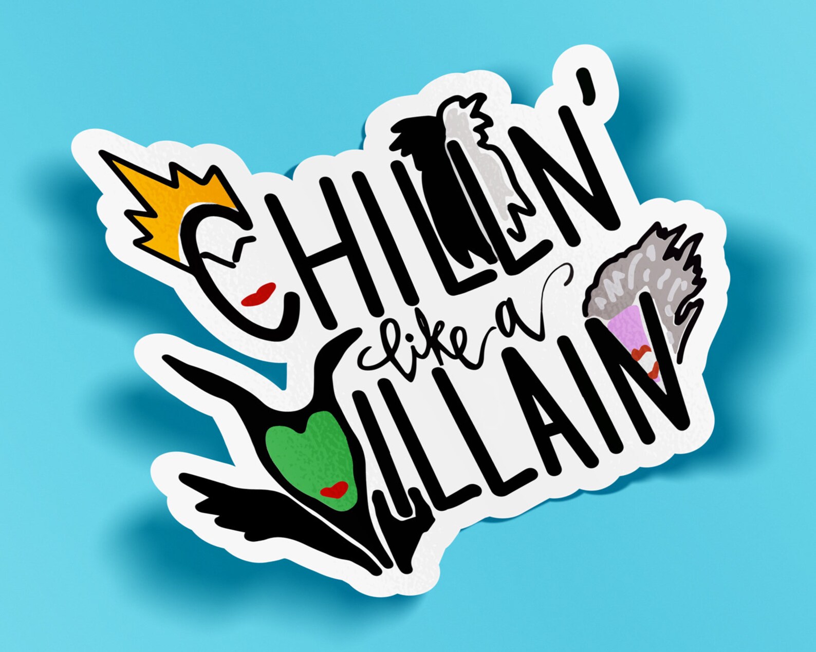 Chillin Like a Villain Sticker 5 Die-Cut Window | Etsy