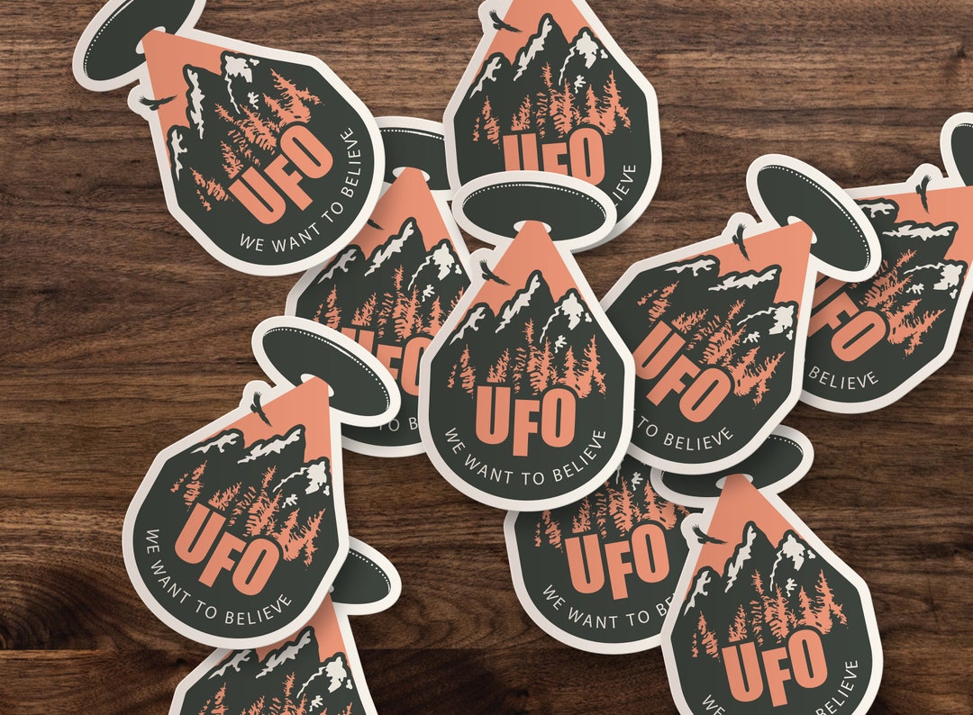 UFO Sticker | Die-cut Window, Skateboard, Car, Wall Decal, Laptop Vinyl ...