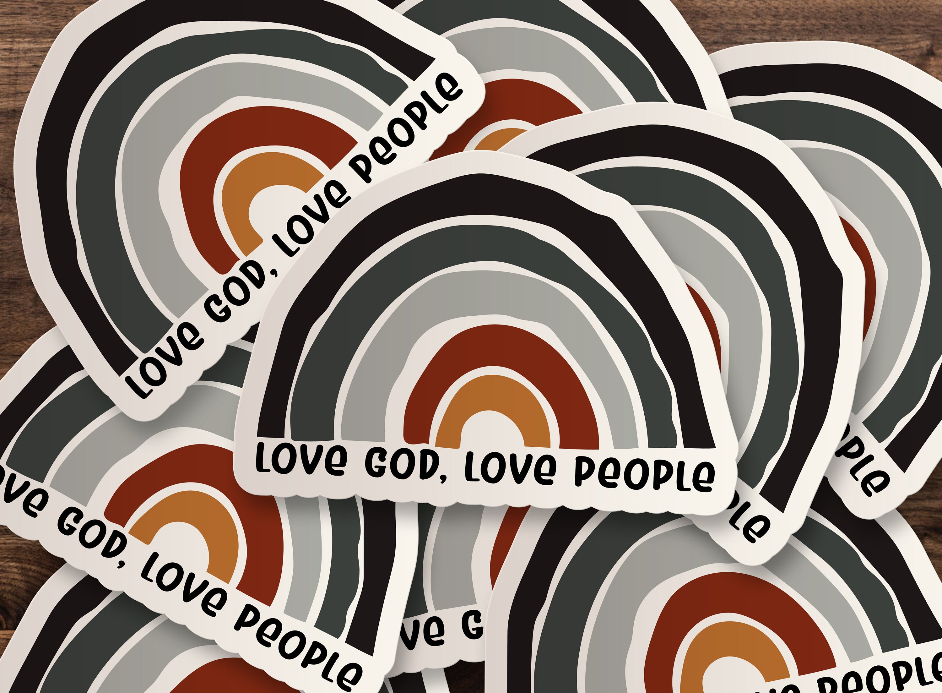 Love God Love People Sticker Christian Die-cut Window - Etsy