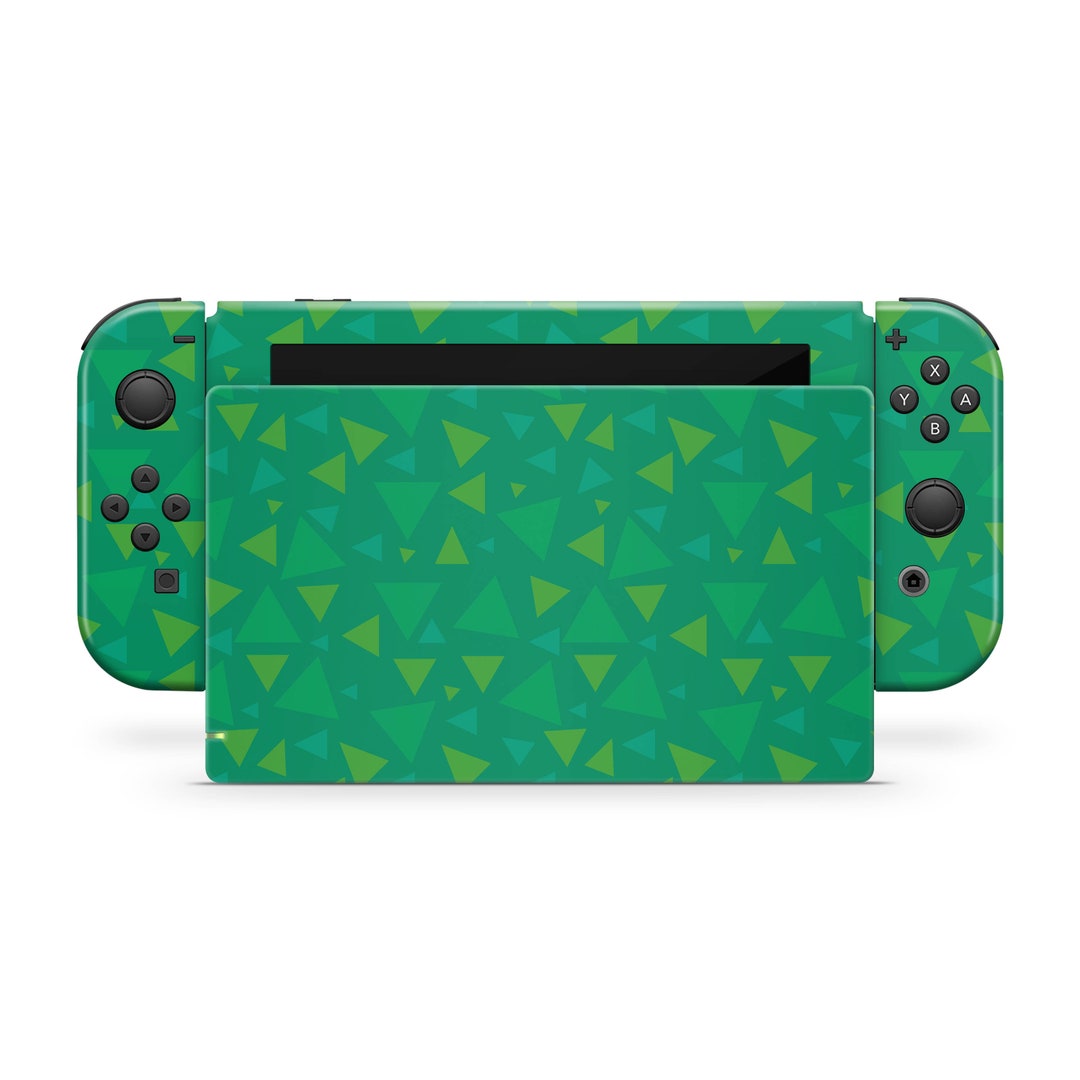 Nintendo Switch Skin // Animal Green Grass Triangles Decal // High ...