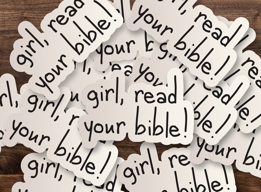 Girl, Read Your Bible! Sticker | Inspirational Die-cut Window ...