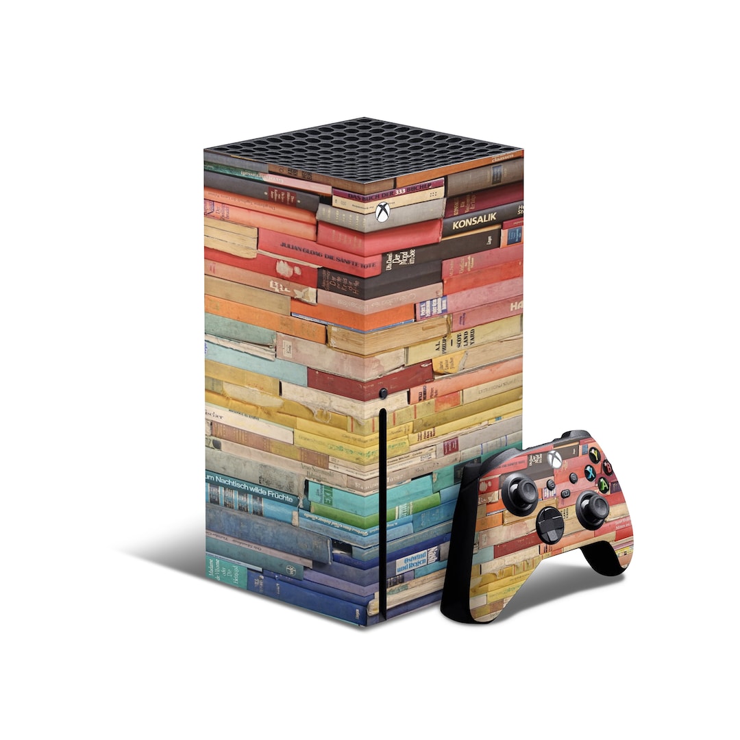 Xbox Series X Skin // Stacked Aesthetic Books // Best Selling Vinyl ...