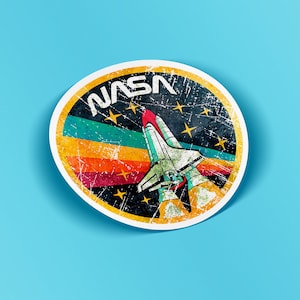 Distressed Nasa Rocket Sticker 5 Die-cut Window | Etsy