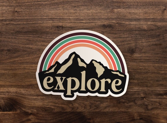 Explore Sticker Outdoors Hiking Mountains Die-cut Window - Etsy