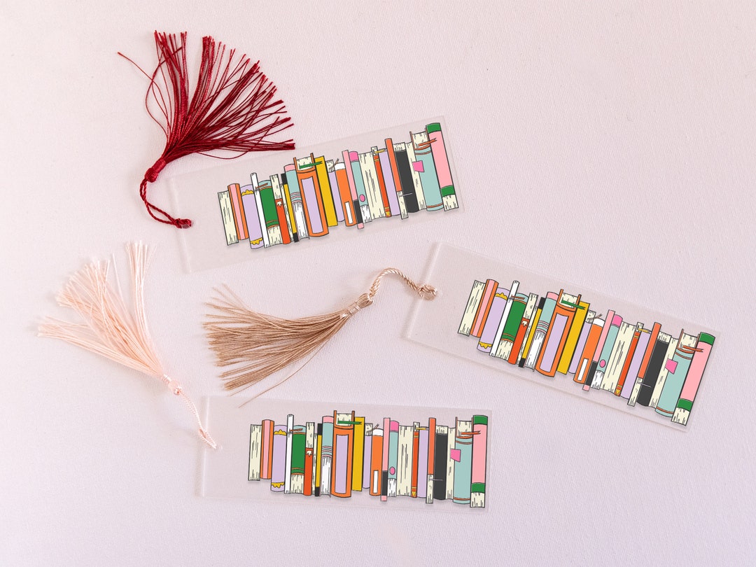Trendy Book Stack Acrylic Bookmark Custom Funny Trendy Book Mark Gift ...