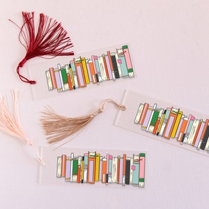 Trendy Book Stack Acrylic Bookmark Custom Funny Trendy Book Mark Gift ...