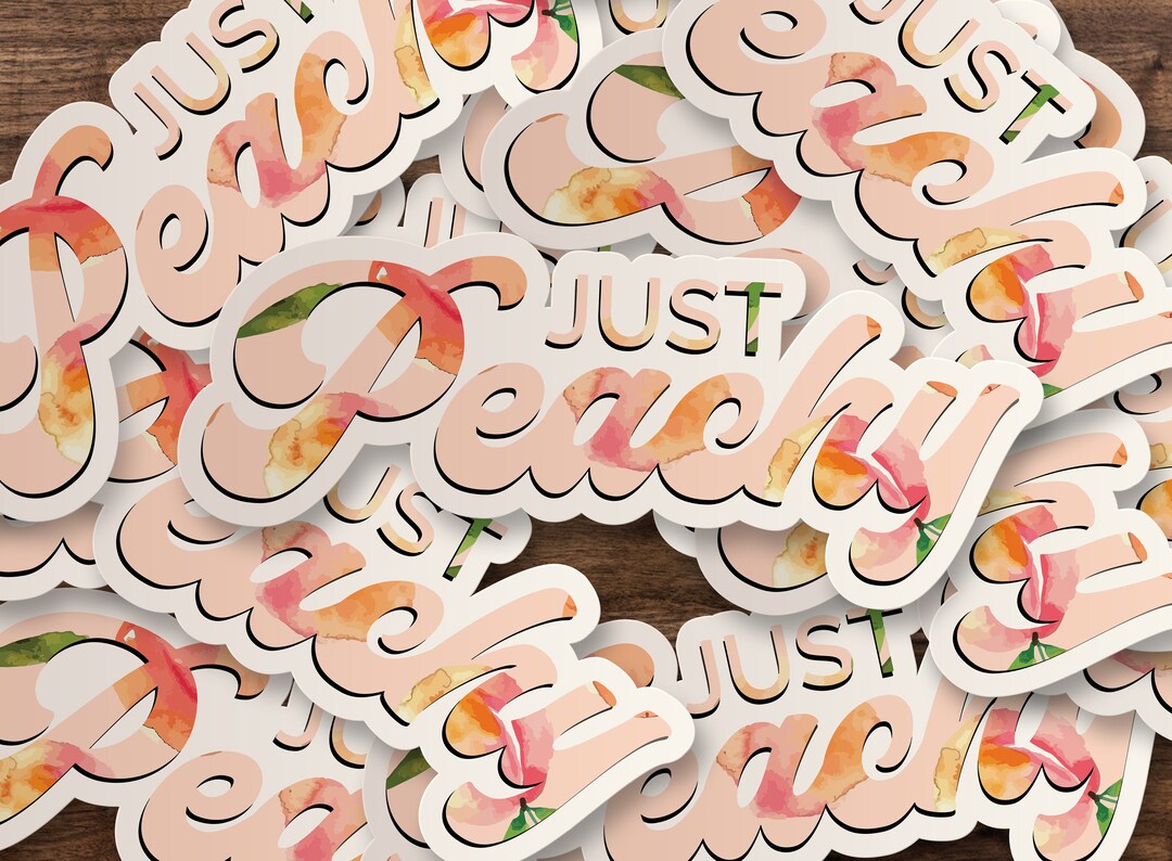 Just Peachy Peach Floral Watercolor Sticker | Cute, Skateboard, Car ...