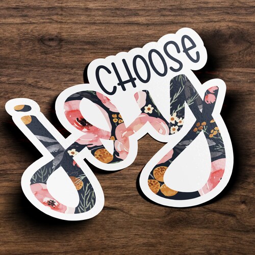 Choose Joy Sticker Pastel Rainbow Die-cut Window - Etsy