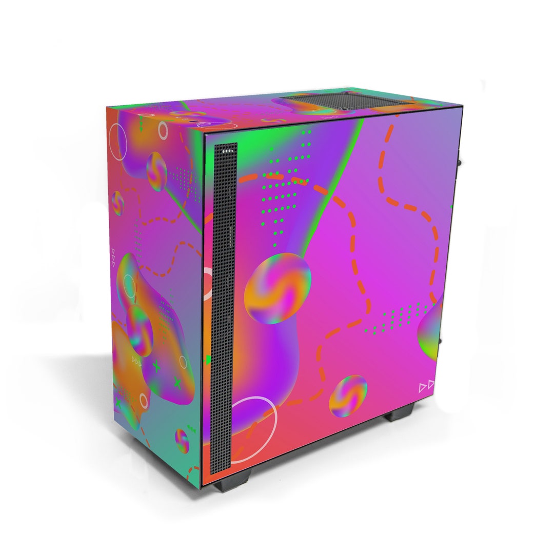 Electric Retro NZXT H510 PC Case Skin | Custom Computer Case Skin Decal ...