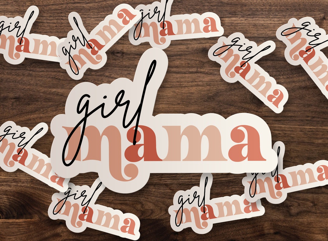 Girl Mama Sticker // Mom Aesthetic Boho // Laptop Sticker // Skateboard ...