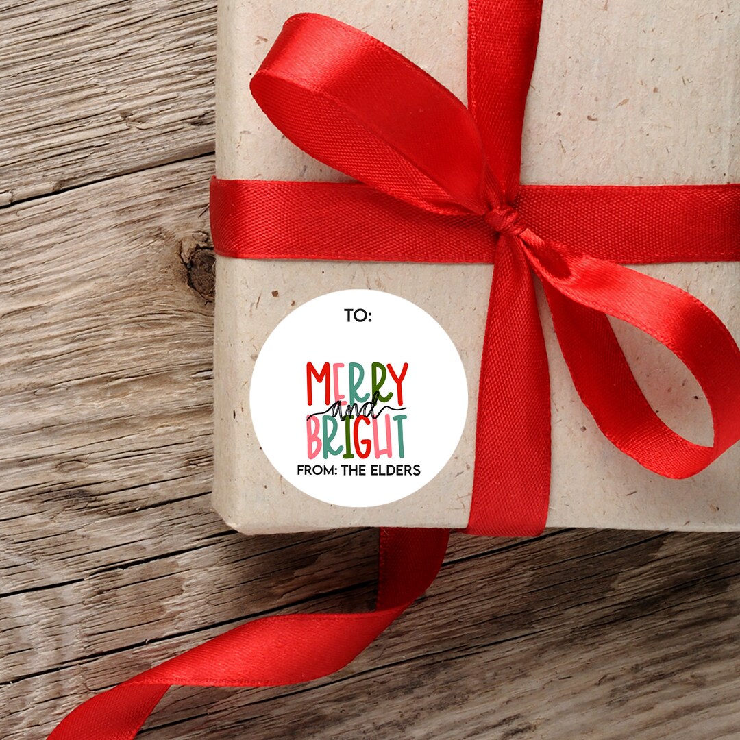 Merry & Bright Christmas Gift Labels | Christmas Gift Tags | to From ...