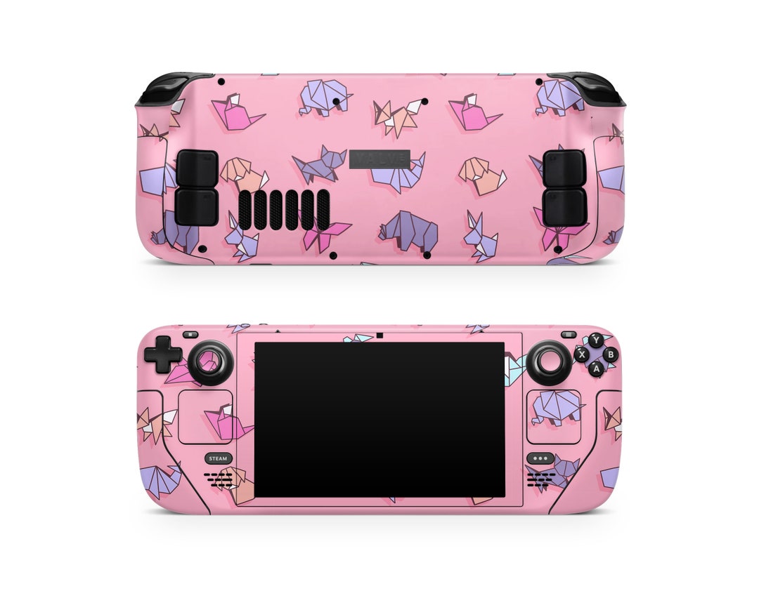 Steam Deck Vinyl Skin | Origami Pink Animals Steam Deck Skin | Animals ...