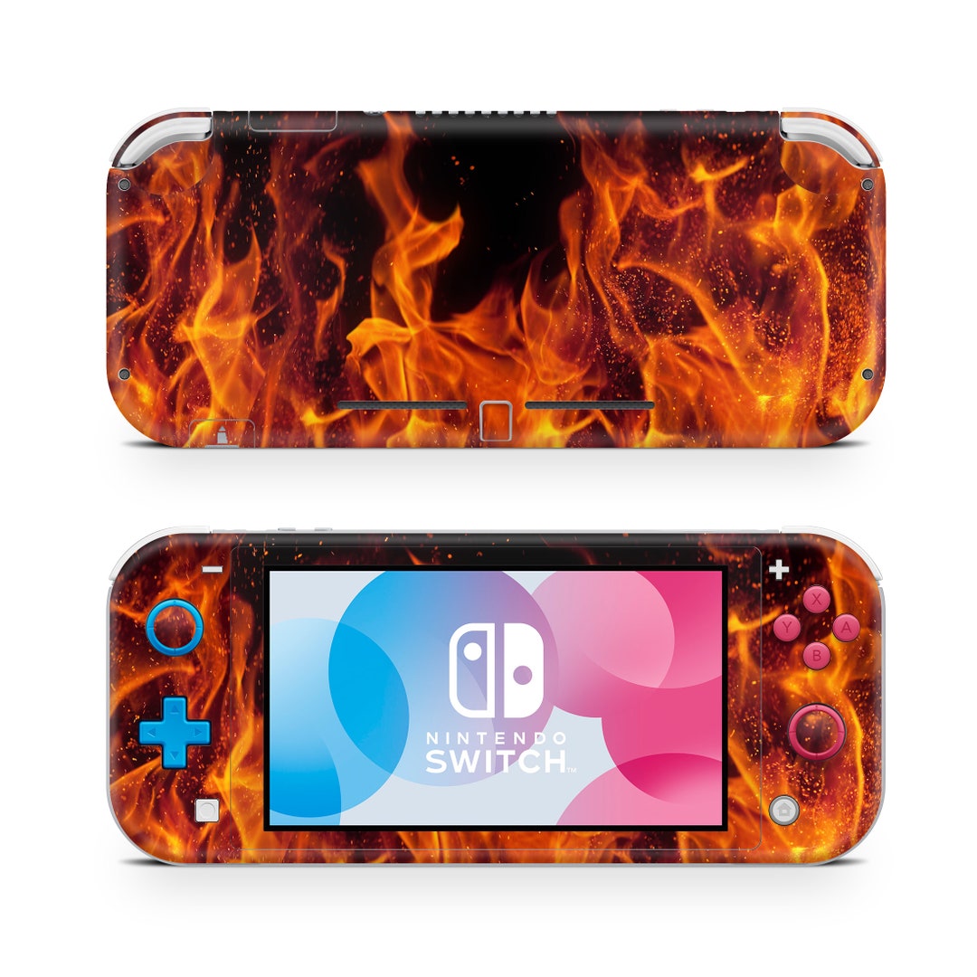 Fire Flames Design Nintendo Switch Lite Skin Full Coverage Gaming Wrap ...