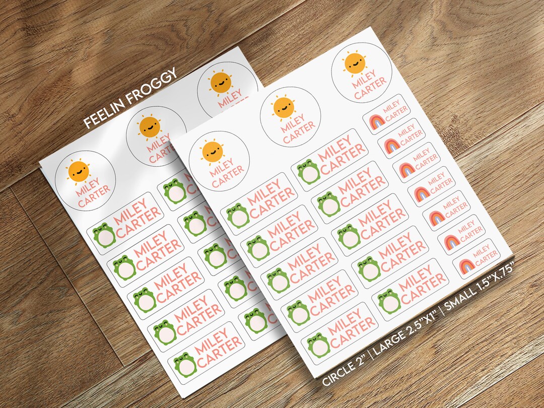 Feeling Froggy School Labels | School Supplies Name Labels | Back to ...