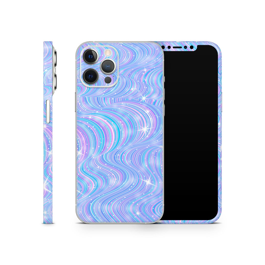 Pastel Neon Waves iPhone 12, Pro, Pro Max Custom Decorative Phone Skin ...