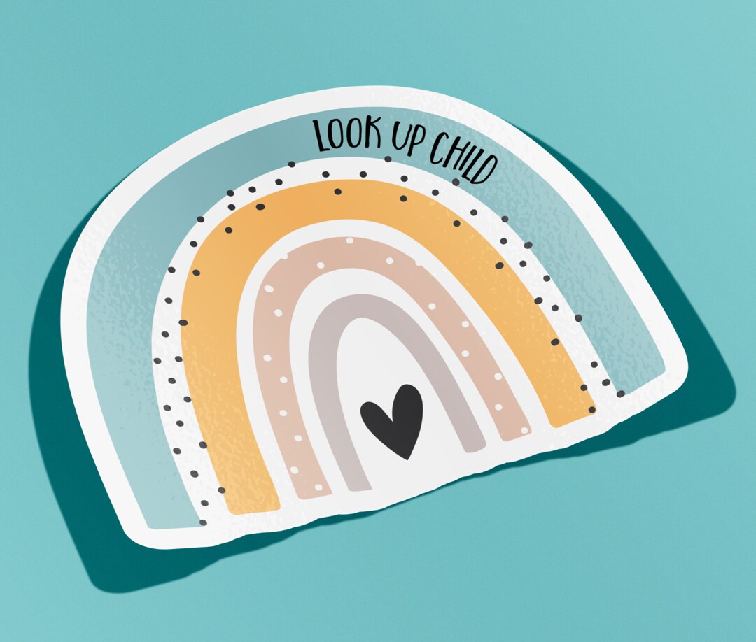 Rainbow Look up Child Sticker | Inspirational Waterbottle, Window ...