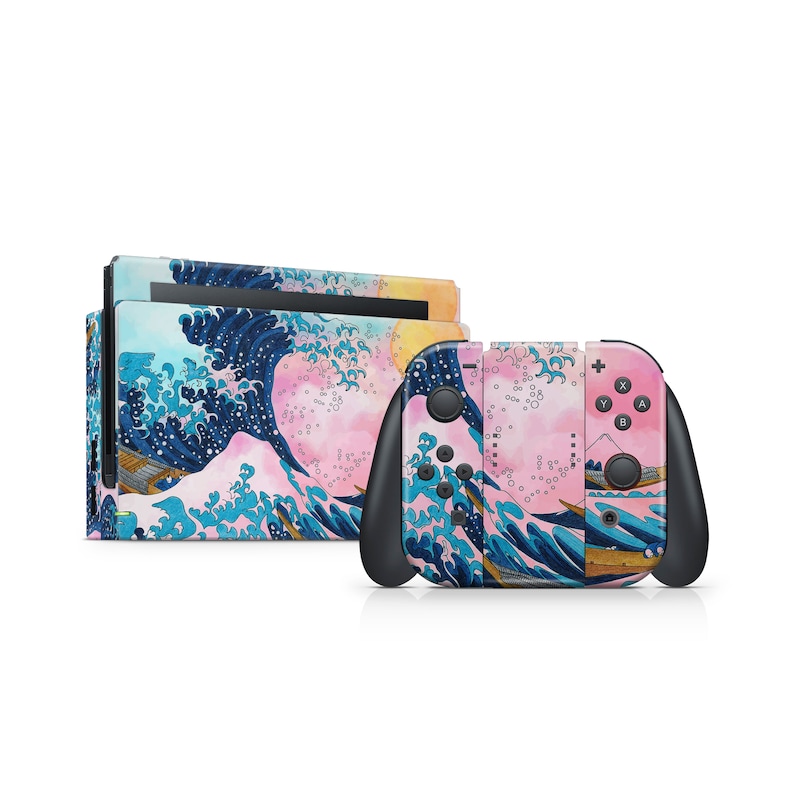 Nintendo Switch Skin // Watercolor Great Wave off Kanagawa - Etsy