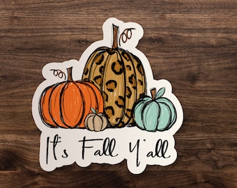 12 Fall Collection Sticker Pack // Cute Fall Pumpkin Leopard - Etsy