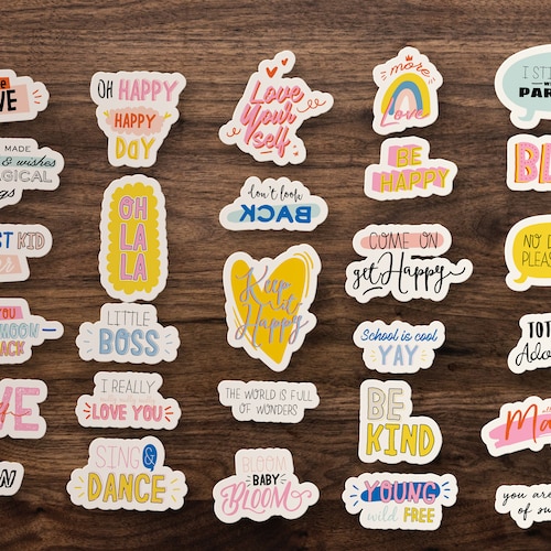 Cute Kid Quote Collection Sticker 28 Pack / Cute Girl Boy - Etsy