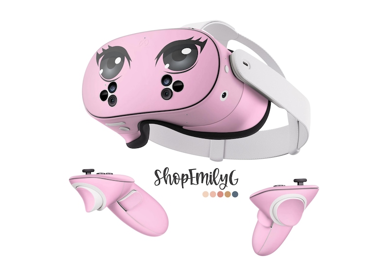Pink Anime Girl VR Headset Decal Wrap | Virtual Reality Headset Wrap ...