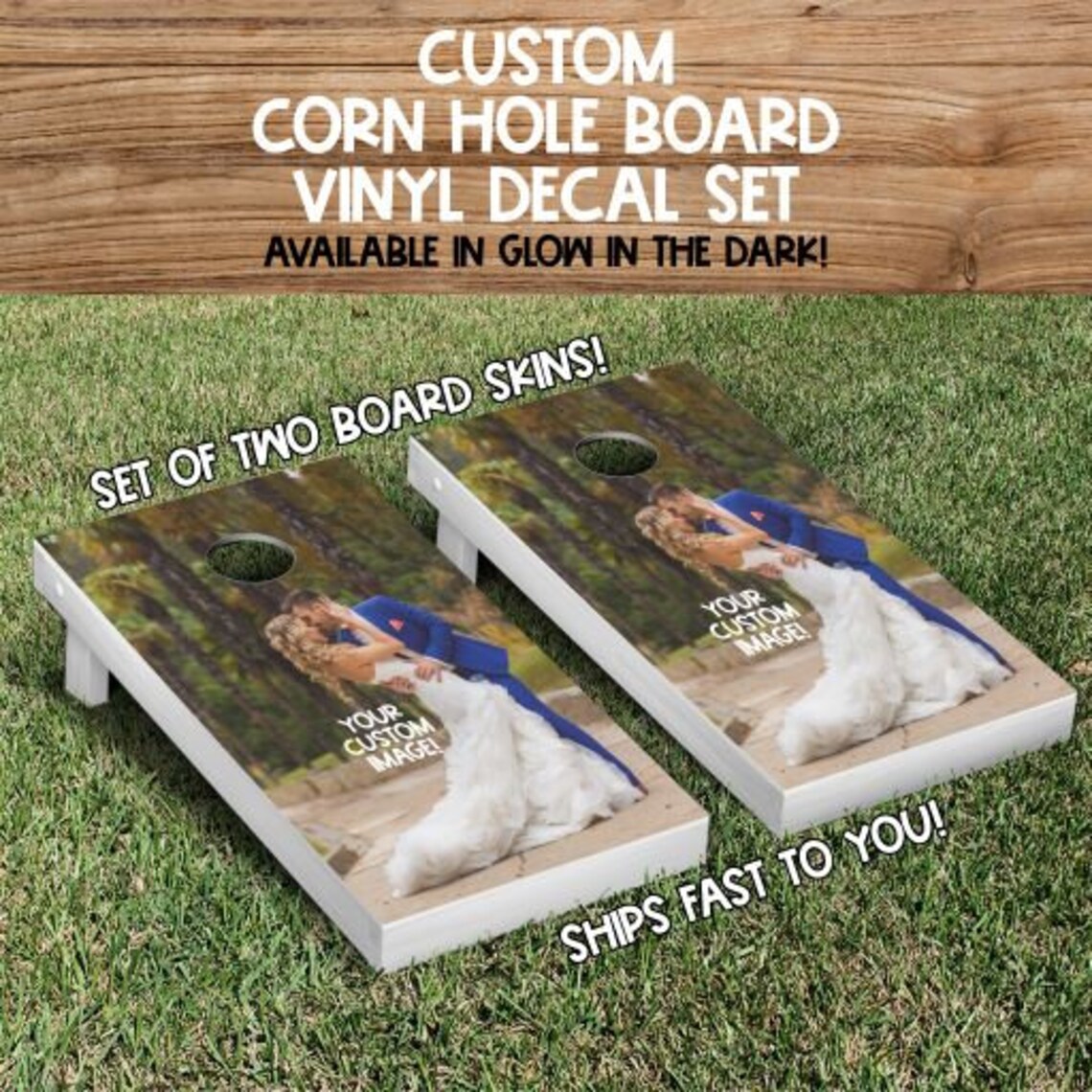 Design Your Own Custom Cornhole Boards Set of 2 Decals High - Etsy