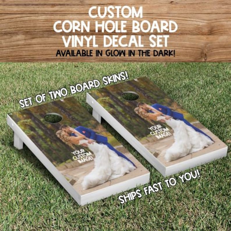 Design Your Own Custom Cornhole Boards Set of 2 Decals High - Etsy
