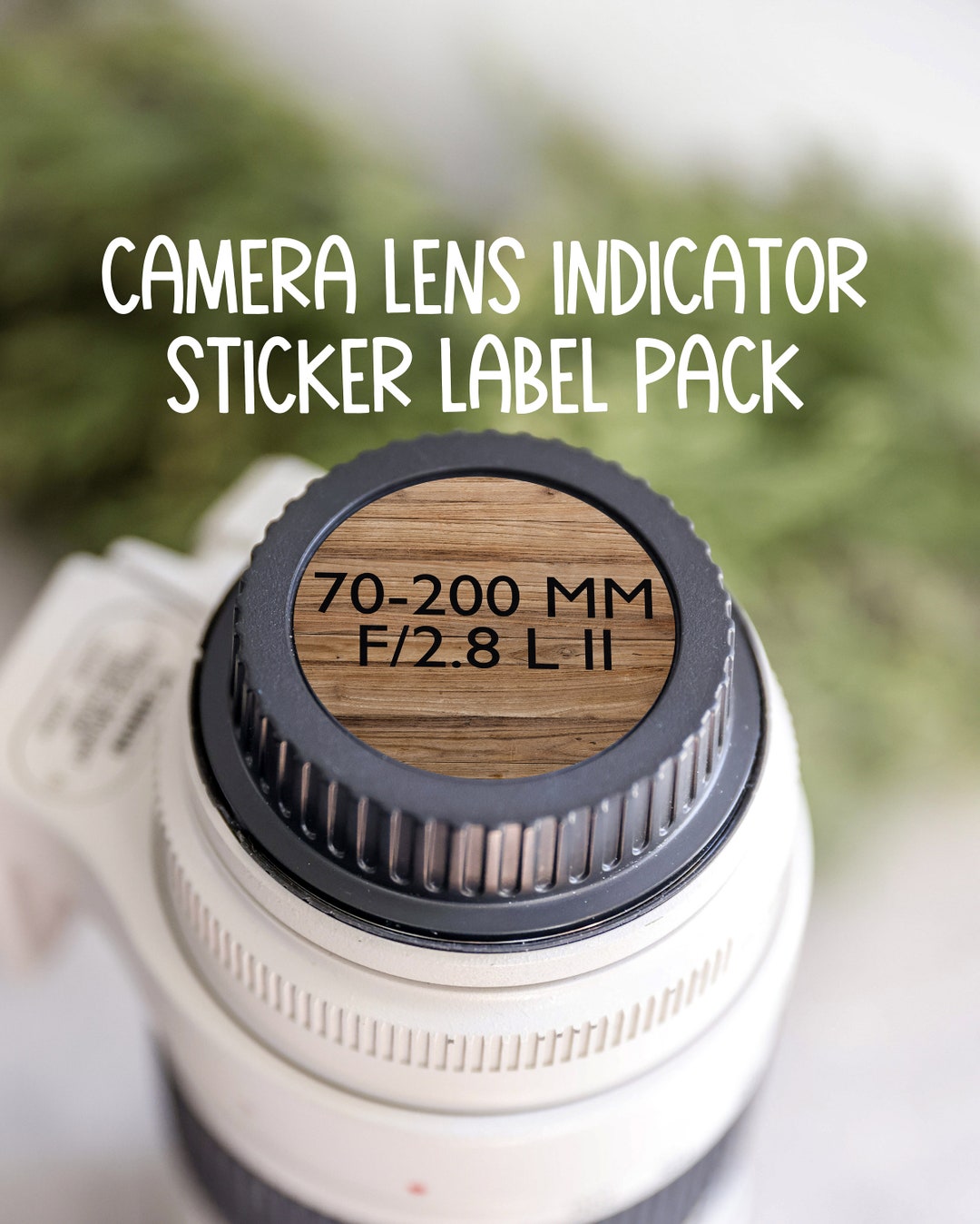 Wood Grain Classic Camera Lens Indicator Sticker Label Singles Packs ...