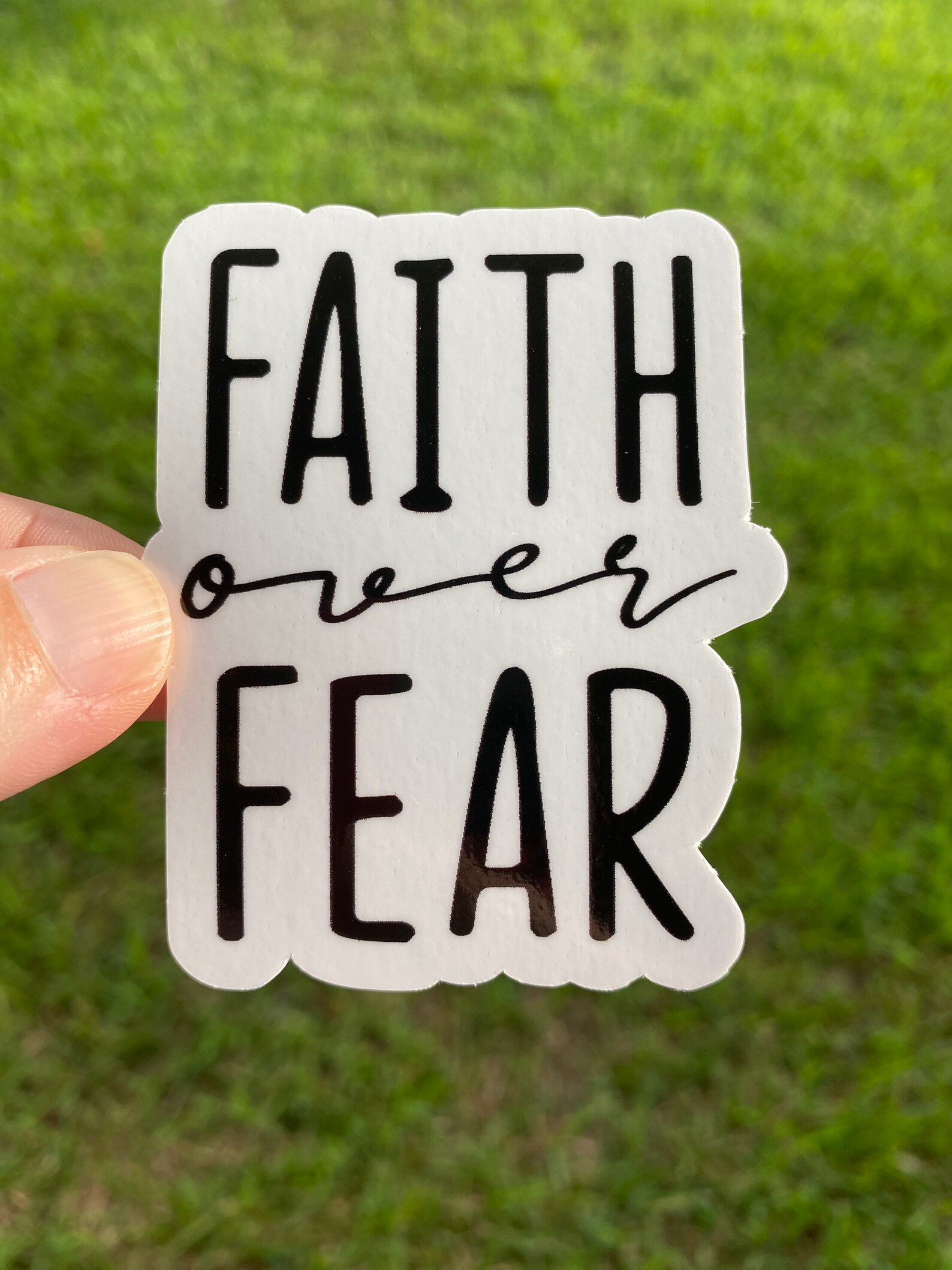 Faith Over Fear Sticker // Christian Sticker // Laptop Water - Etsy