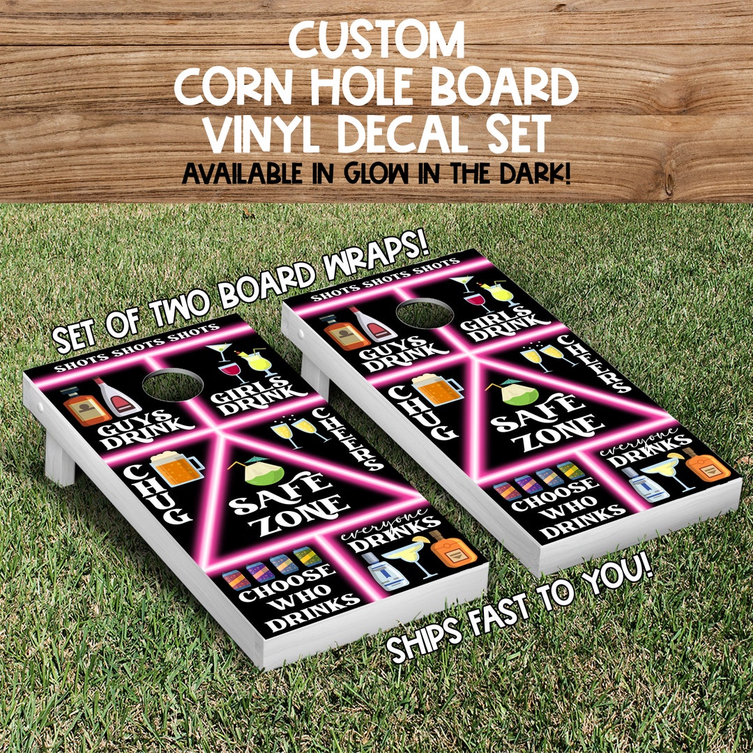 Drinking Game Cornhole Board Wrap Set of 2 High Quality Yard Game ...