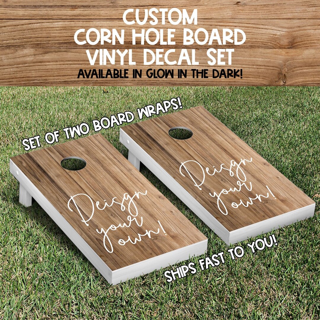 Design Your Own Corn Hole Board Wraps Set of 2 High Quality Wraps for ...