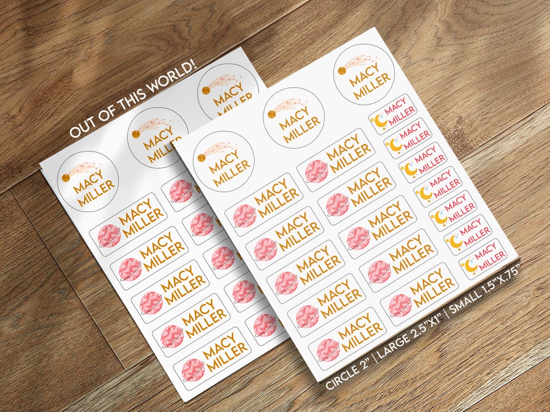 Out of This World! Space School Labels | School Supplies Labels | Back ...