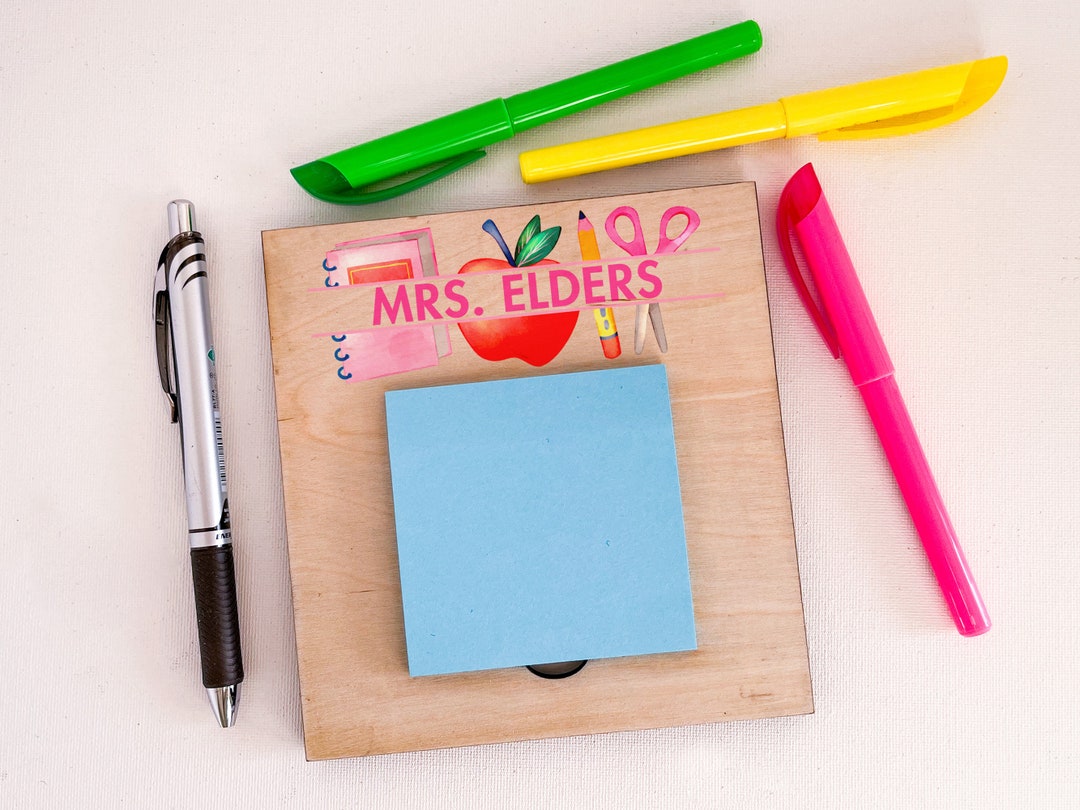 Teacher Essentials Teacher Sticky Note Holder Custom Personalized Note ...