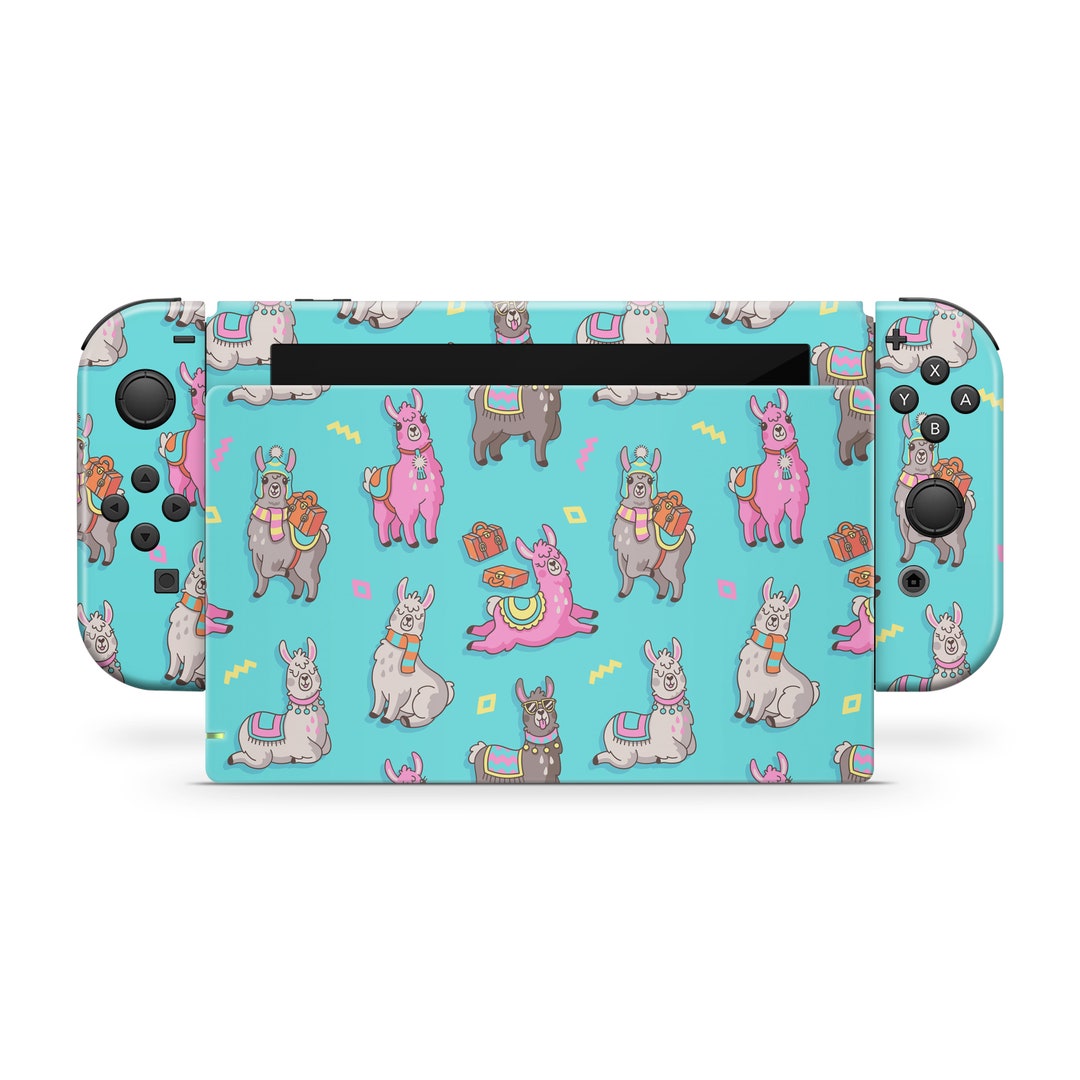 Nintendo Switch Skin // Traveling Llamas Decal for Joy-con Gaming ...